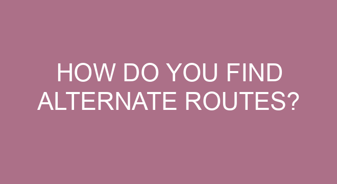 how-do-you-find-alternate-routes