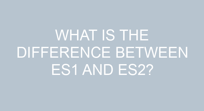 What Is The Difference Between ES1 And ES2?